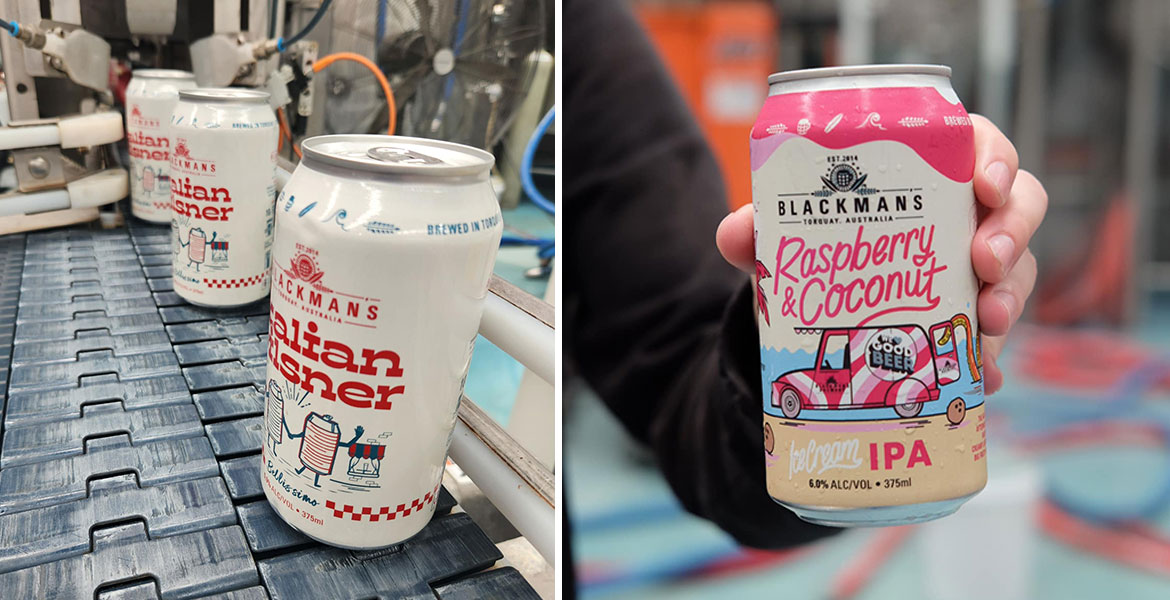 Blackman's Brewery Italian Pilsner & Raspberry & Coconut Ice Cream IPA ...