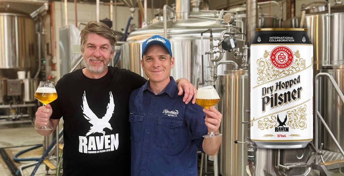 Slipstream x Pivovar Raven Dry Hopped Pilsner - The Crafty Pint