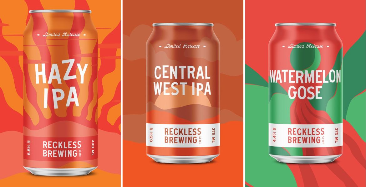 Reckless Brewing Hazy IPA, Central West IPA (2024) & Watermelon Gose ...