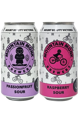 Mountain Monk Brewers Raspberry & Passionfruit Sours - The Crafty Pint