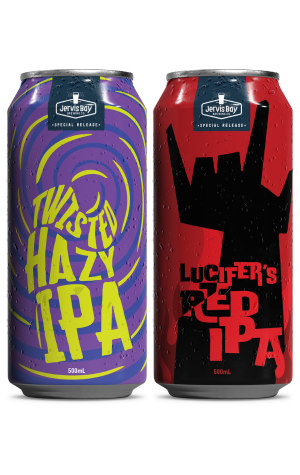 Jervis Bay Brewing Twisted Hazy IPA & Lucifer's Red IPA - The Crafty Pint