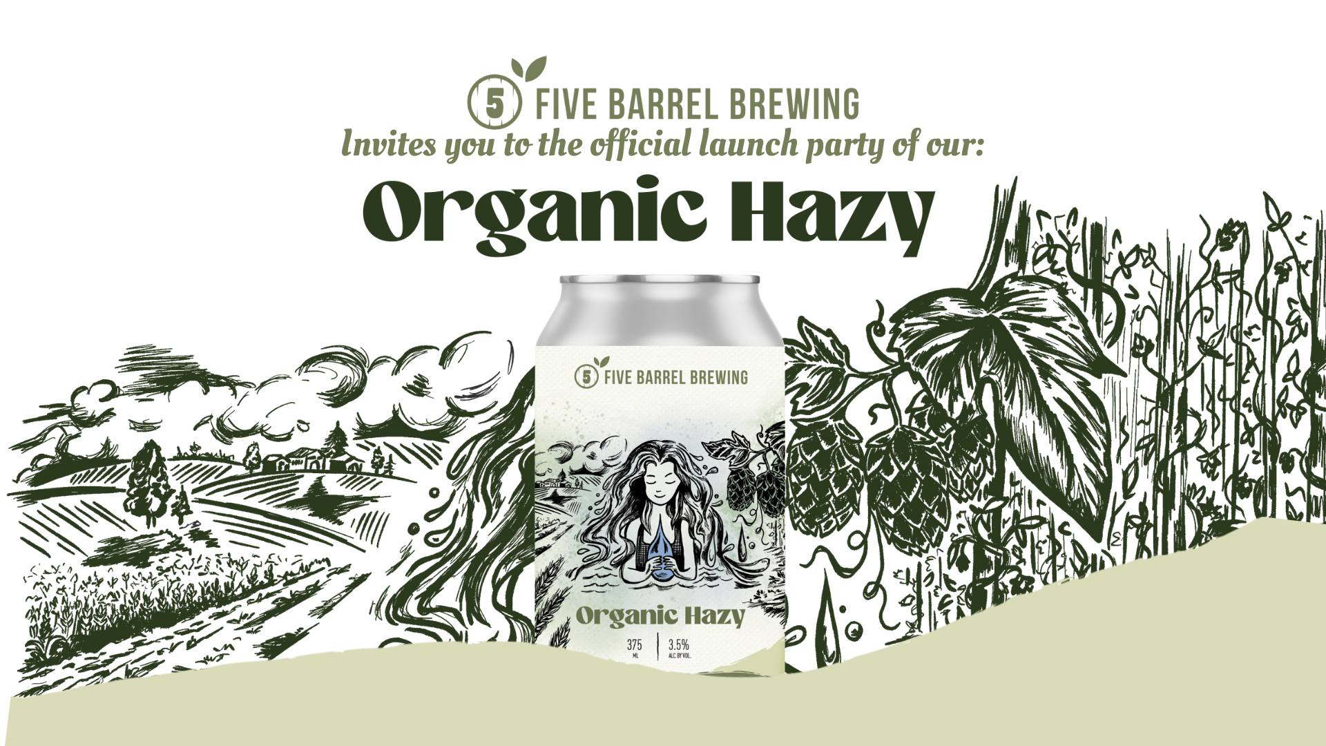 Five Barrel Brewing's Organic Hazy Launch - The Crafty Pint