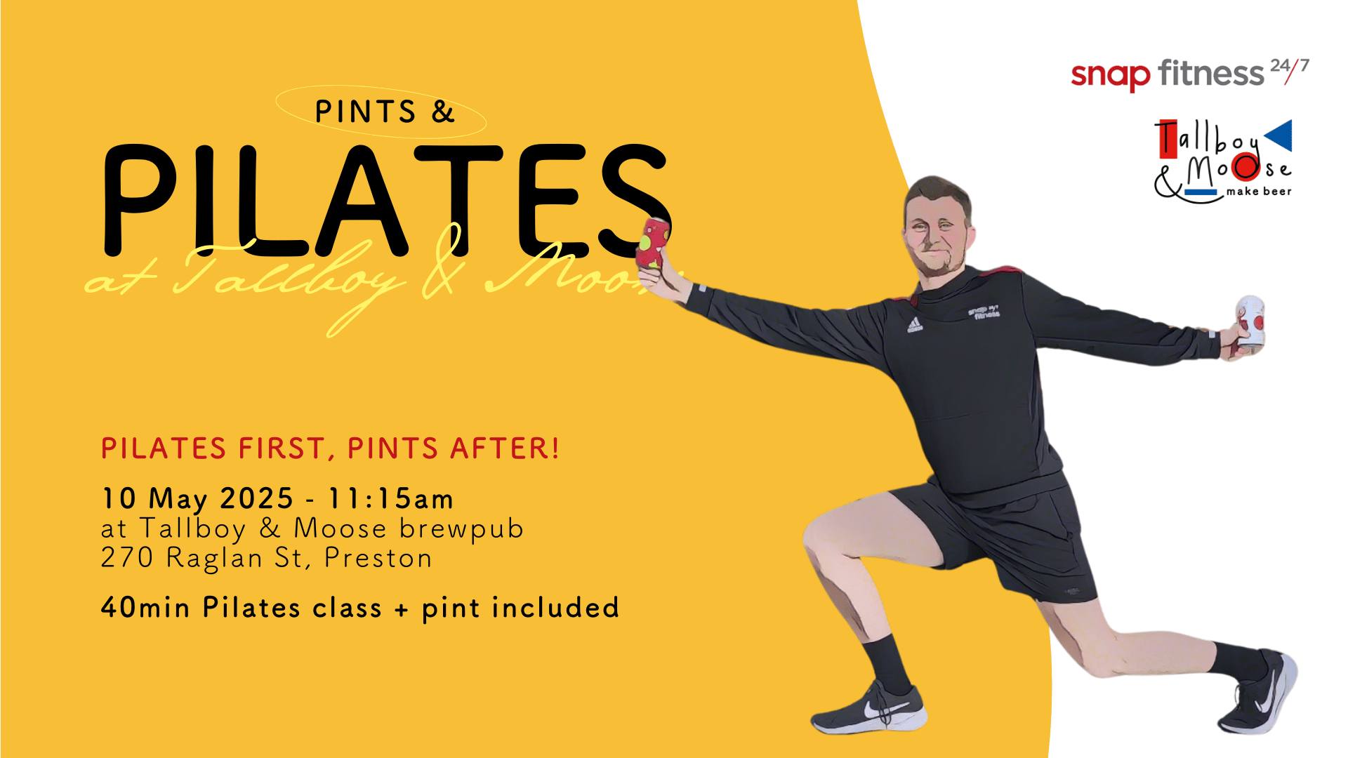 Pilates & Pints at Tallboy & Moose - The Crafty Pint