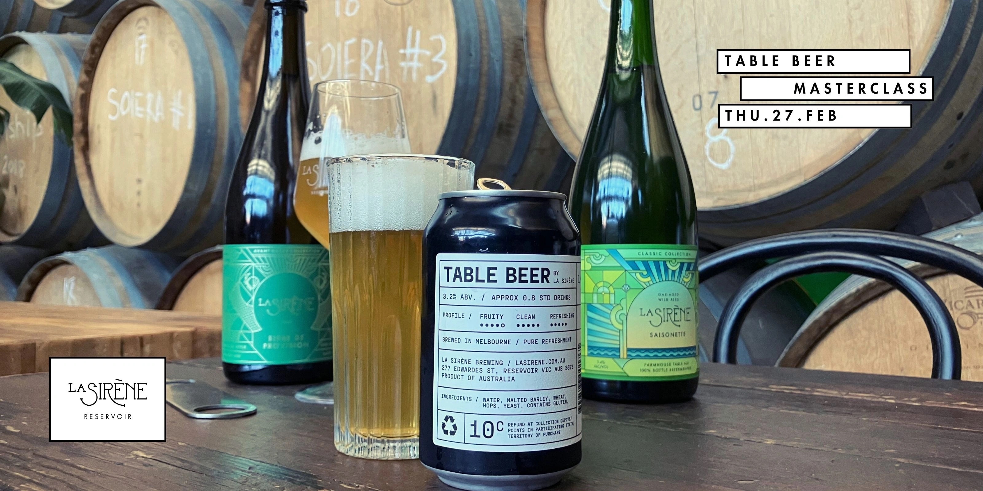 Table Beer Masterclass with La Sirène - The Crafty Pint