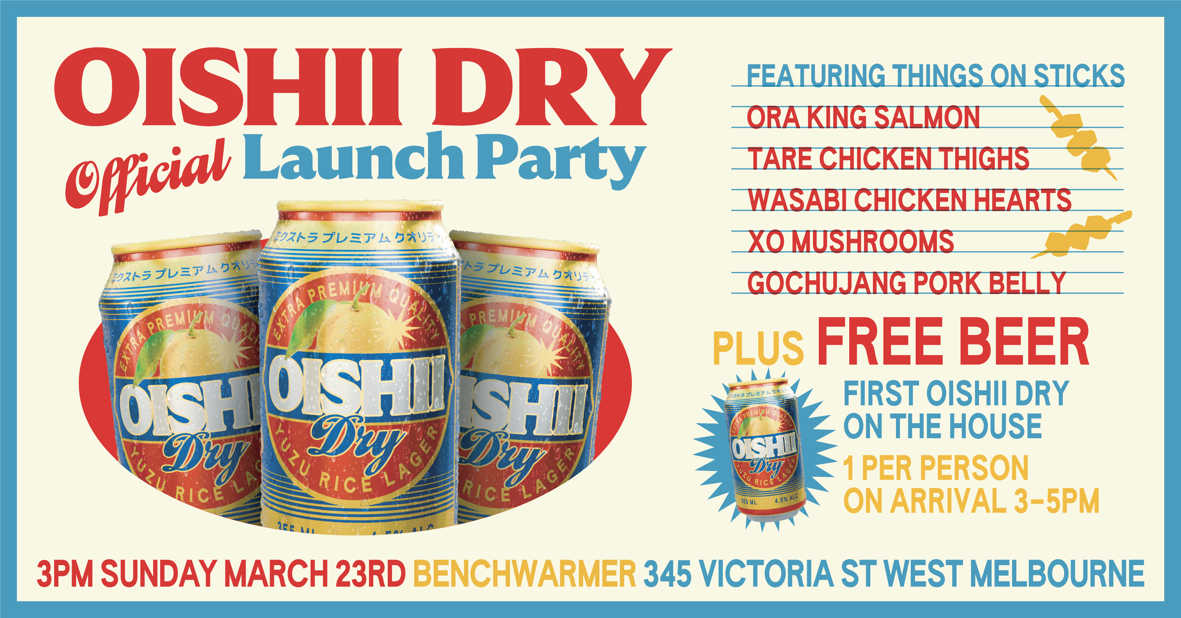 Oishii Dry Launch Party at Benchwarmer - The Crafty Pint