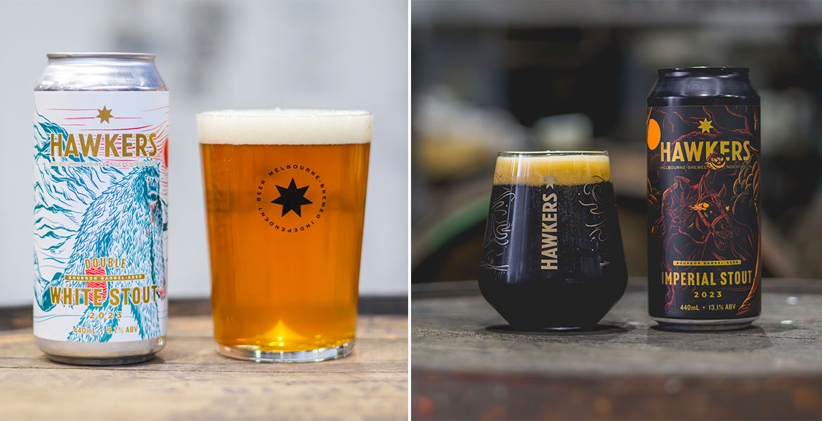 Hawkers Double White Stout & Bourbon Barrel-Aged Imperial Stout 2023 ...