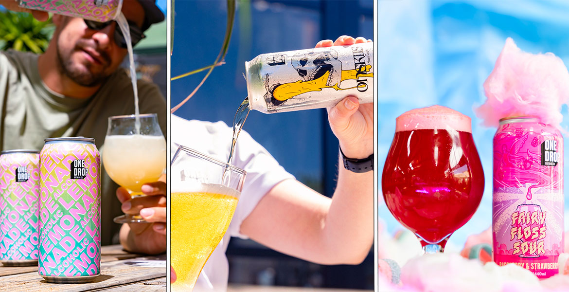 One Drop Alcoholic Lemonade, Onskiis & Fairy Floss Sour - The Crafty Pint