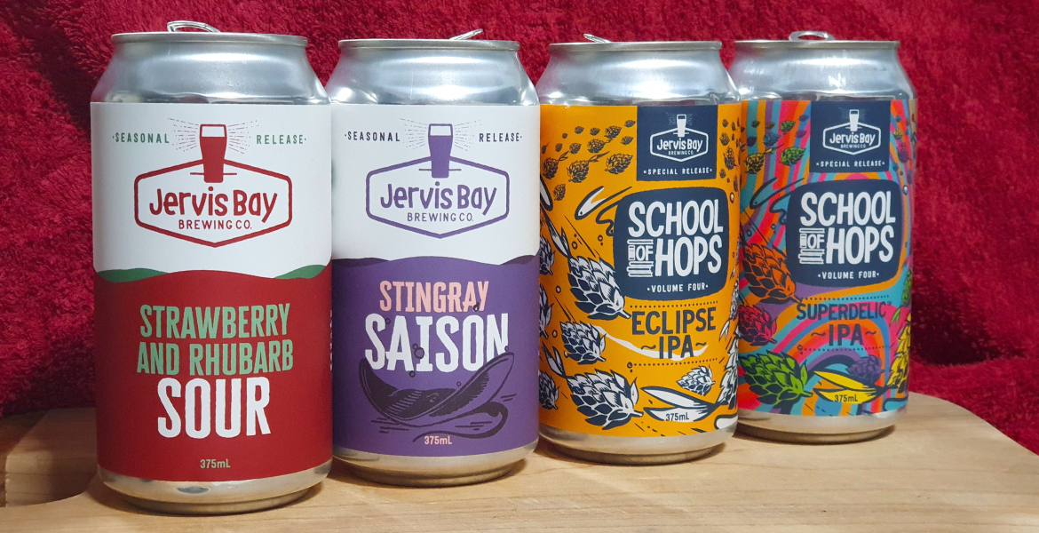 Jervis Bay Strawberry and Rhubarb Sour & Stingray Saison & School of ...