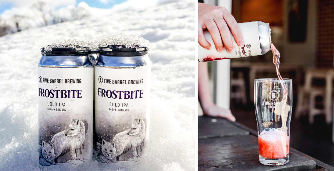 Five Barrel Frostbite Cold IPA & Fowler’s Jam Raspberry Sour - The ...
