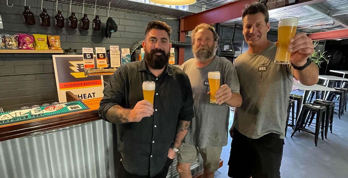 Nail Acquire Billabong Brewery & Celebrate With A Trophy - The Crafty Pint