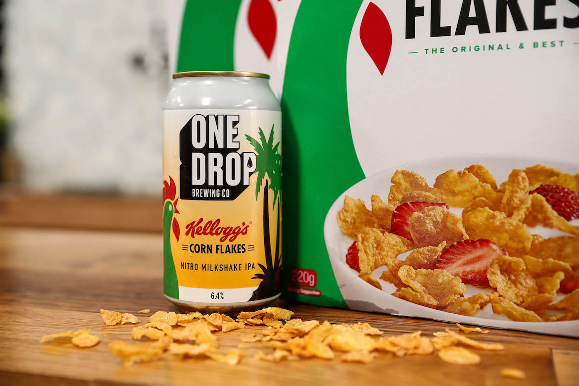 Kellogg’s Cornflakes Nitro Milkshake IPA Launch At One Drop Brewing ...