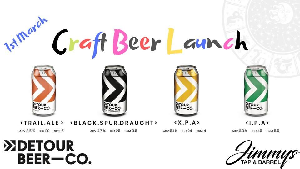 Detour Beer Launch Party At Jimmy's Tap & Barrel (VIC) - The Crafty Pint